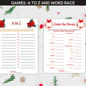 Fun Holiday Games Bundle for Christmas/ Holiday Party - Use for Party ...