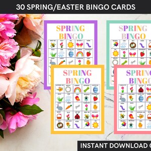 Printable Spring/easter Bingo Cards for a Fun Activity With Kids ...