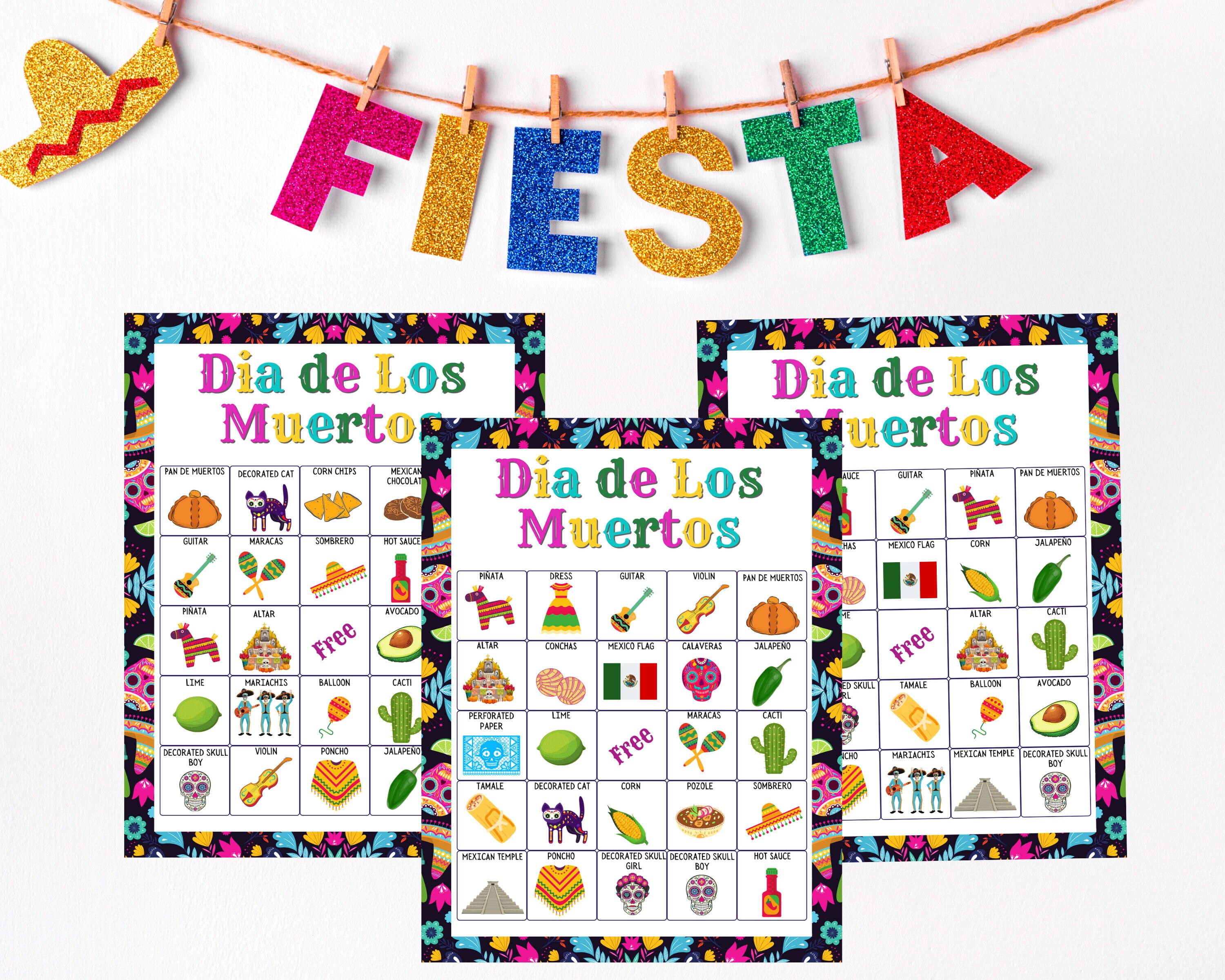 Day of the Dead/ Dia De Los Muertos Bingo Cards for a Fun Activity With ...