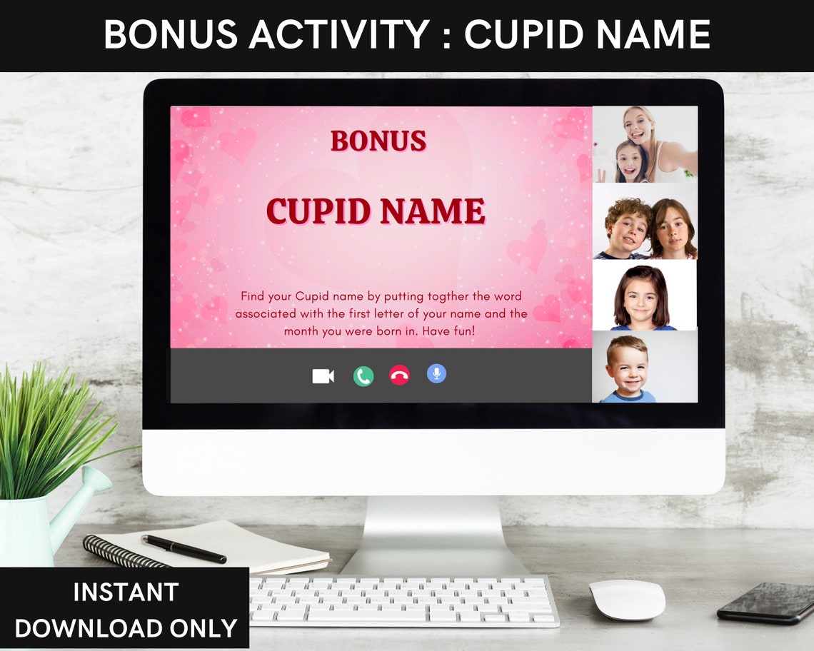Virtual Valentines Games Bundle for an Online or Zoom Party | Etsy