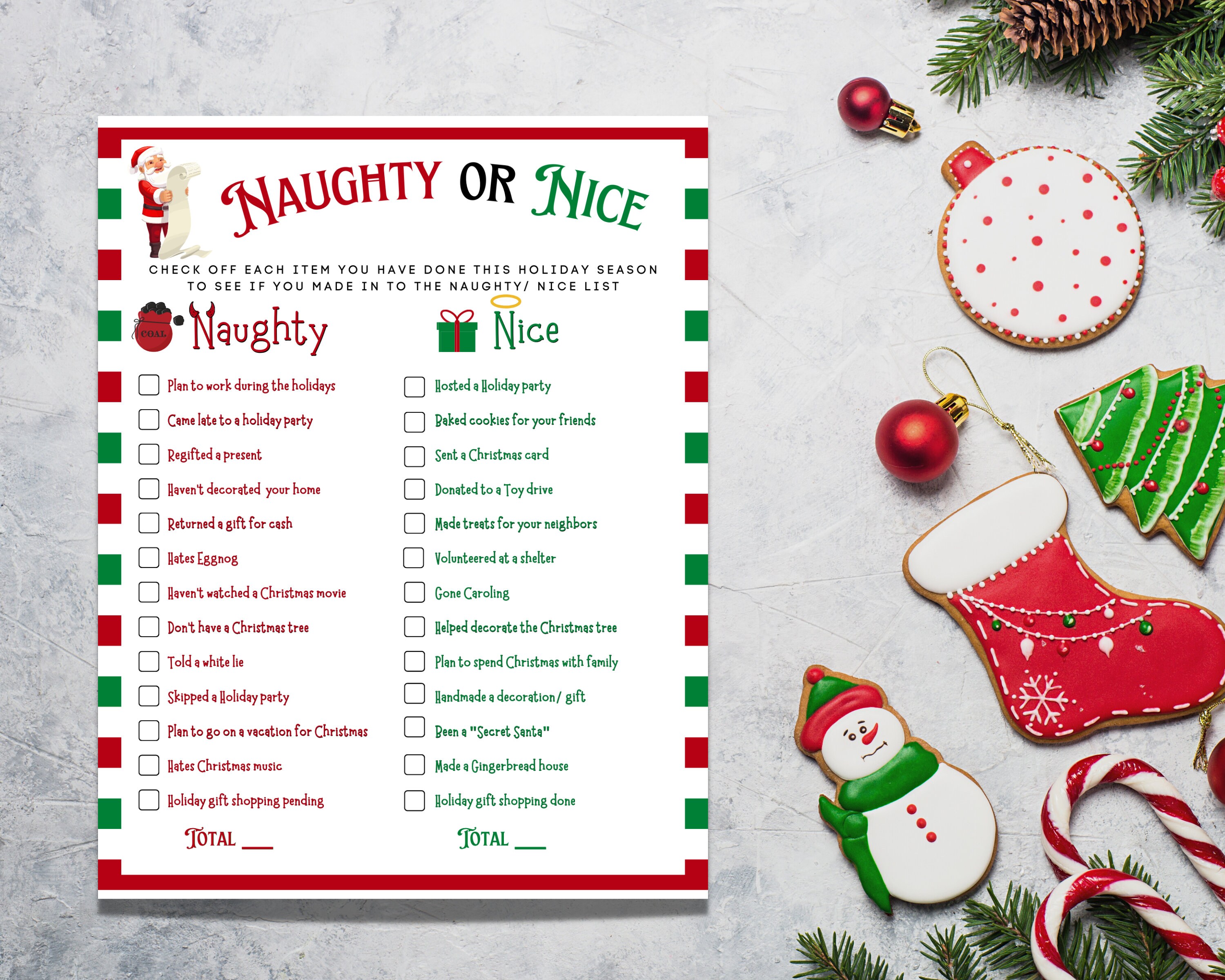 Naughty or Nice Game for an Adult/ Girls Night - Etsy