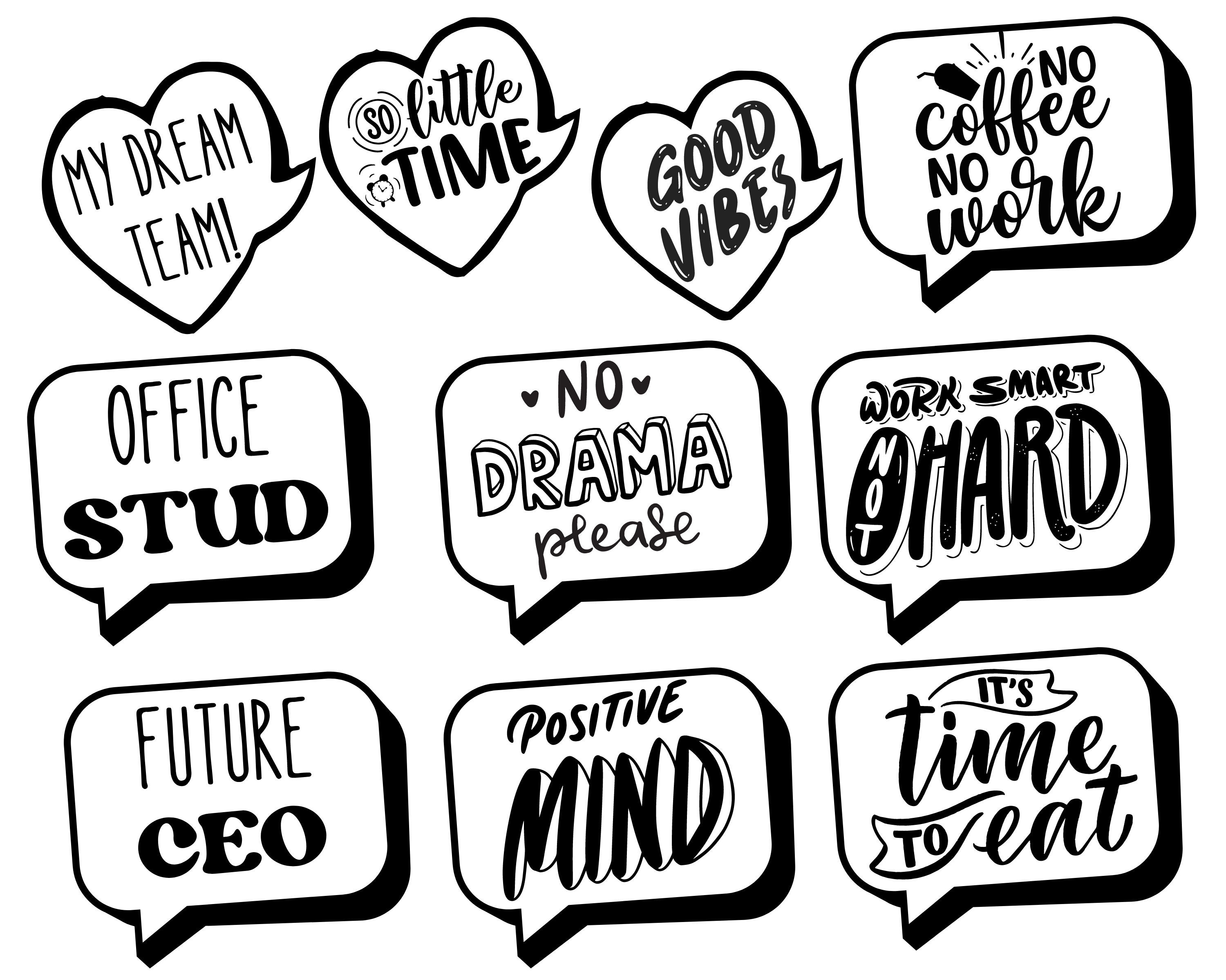 Work or Office Party Photo Booth Props Printable for Fun Team - Etsy Canada