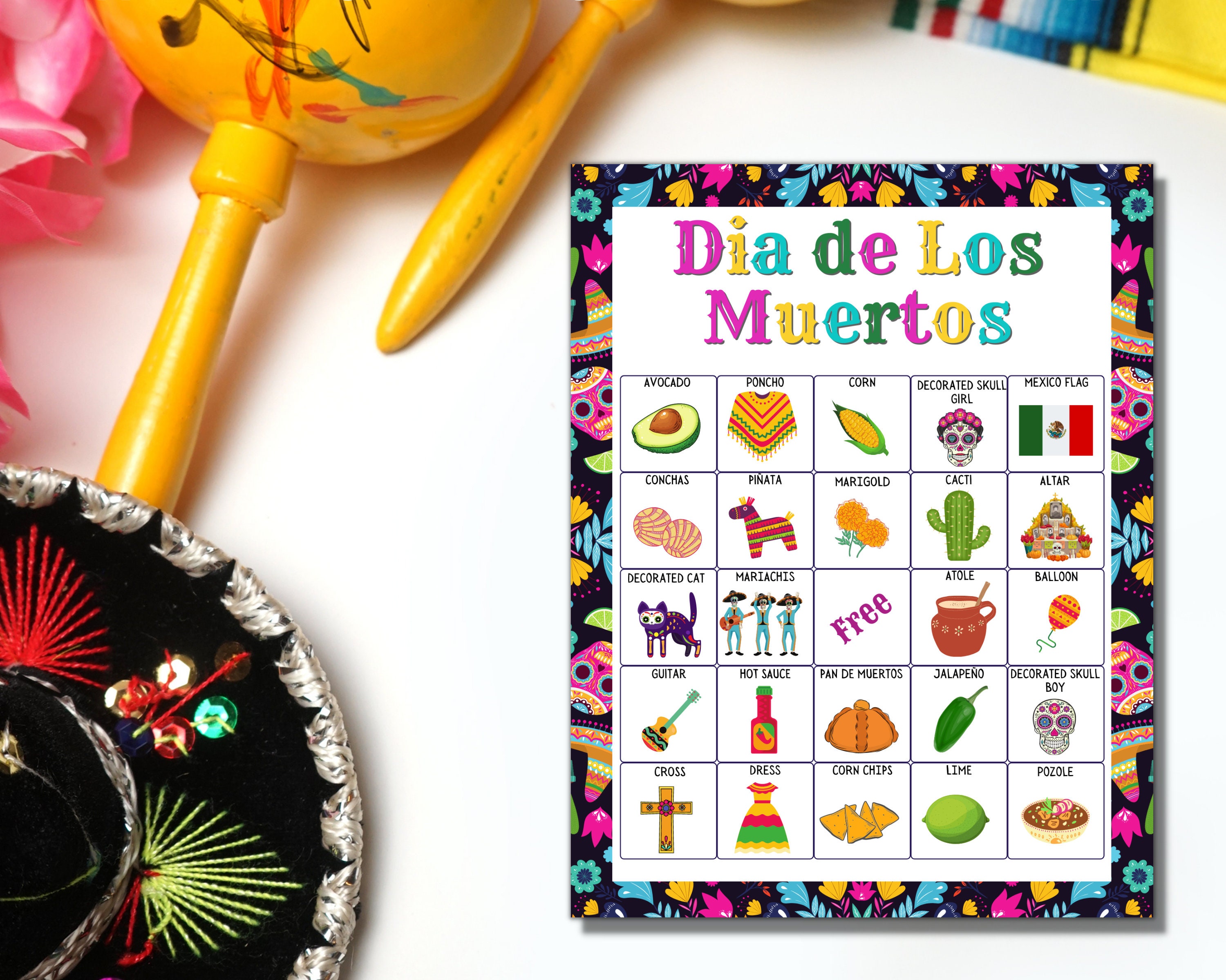 Day of the Dead/ Dia De Los Muertos Bingo Cards for a Fun Activity With ...