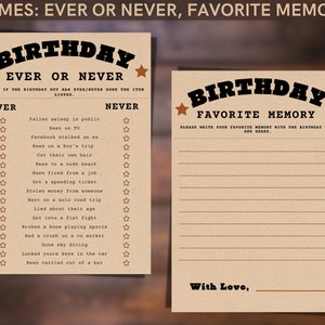 Western Birthday Party Games Bundle for Him (instant Download) - Etsy