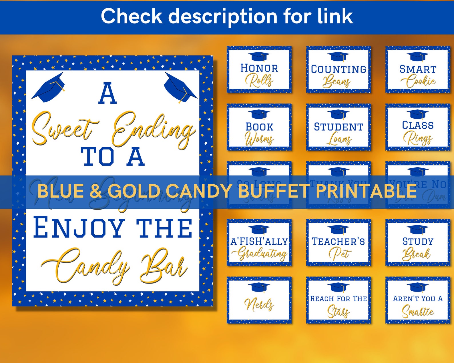 Graduation Candy Buffet Signs Printable Grad Party Decoration | Etsy Canada