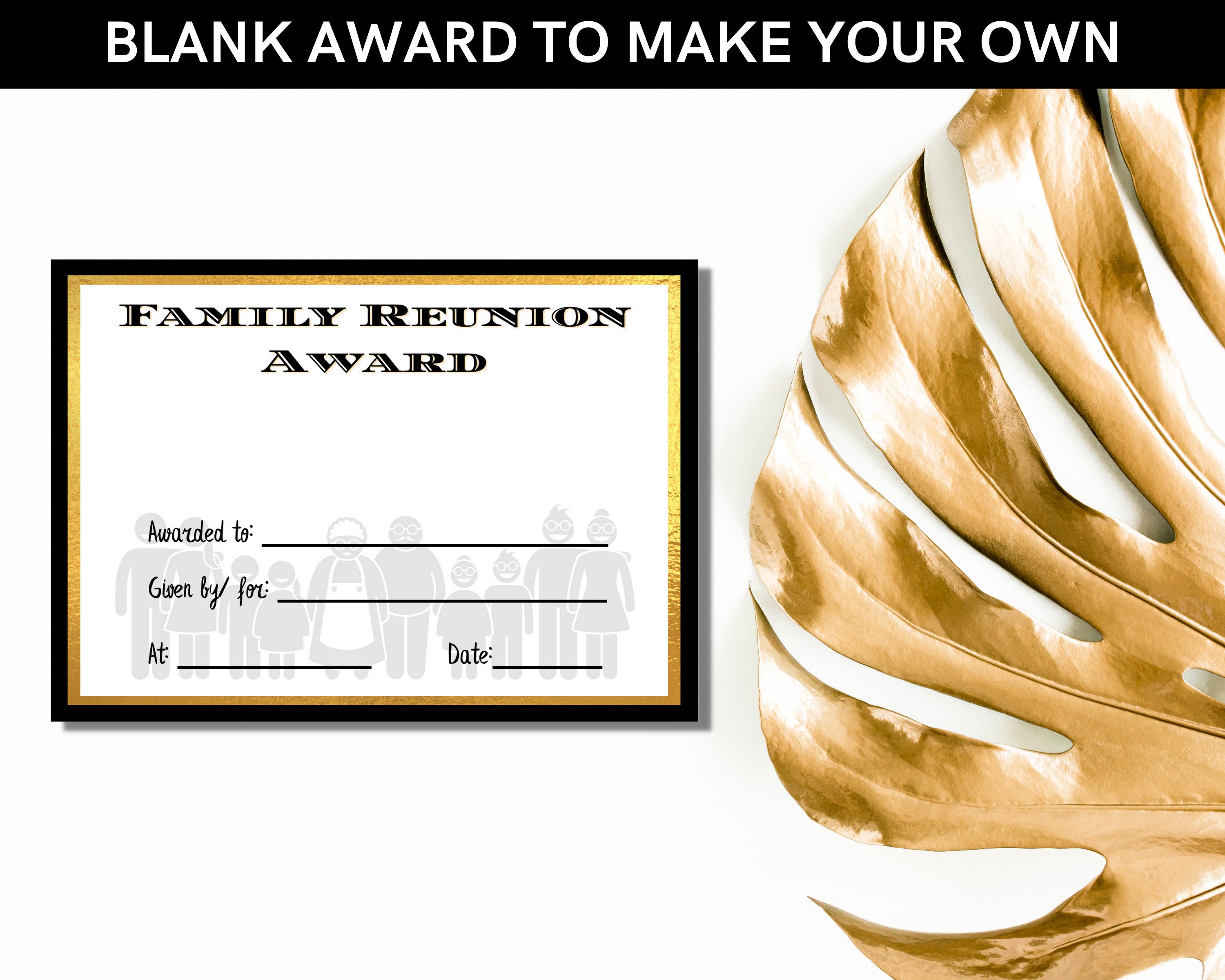 Family reunion awards printable bundle Use for family | Etsy