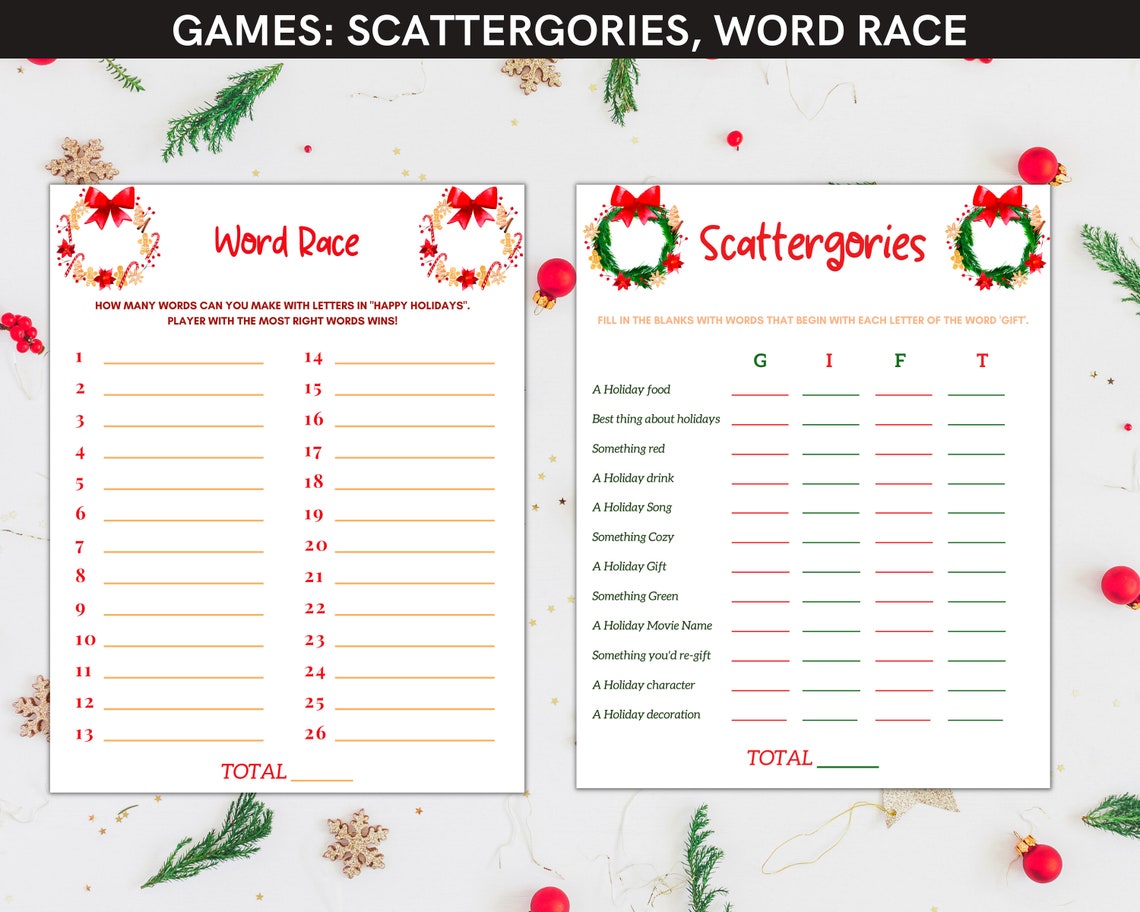 Fun Holiday Games Bundle for Christmas/ Holiday Party Use - Etsy