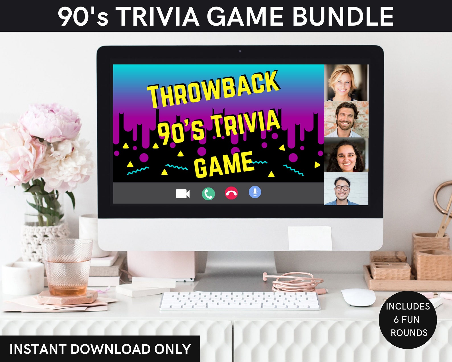 Throwback 90's Trivia Games Bundle for Family Game Night | Etsy