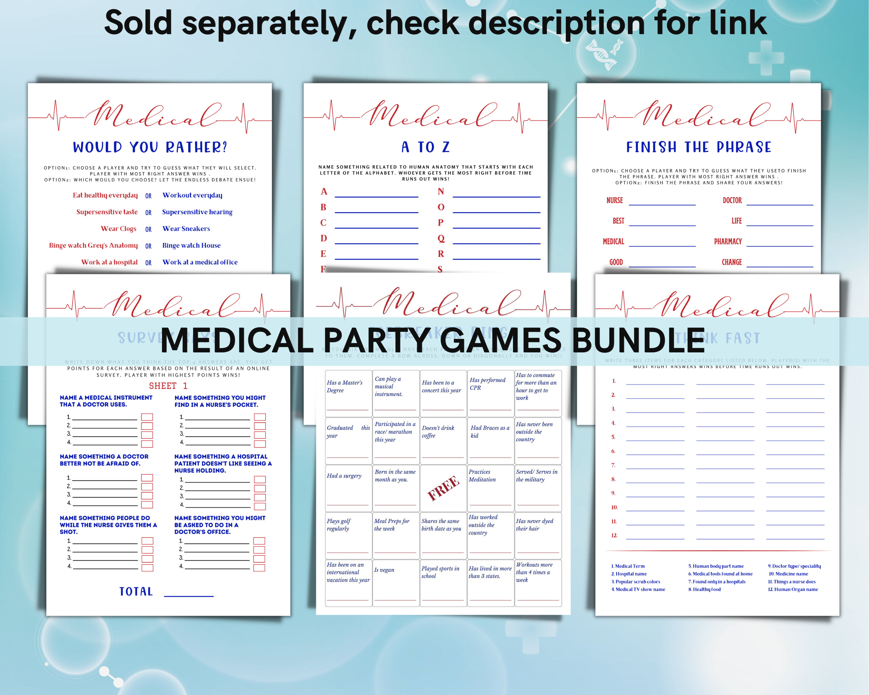 Medical Party Food Labels: Nurse Doctor Graduation, Retirement (instant ...