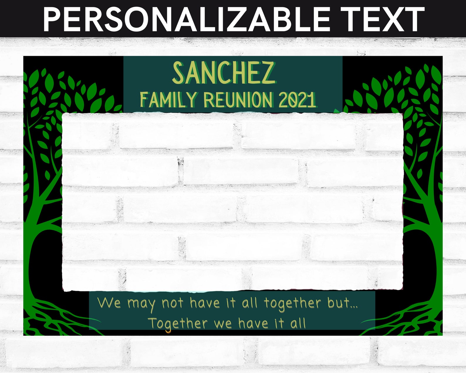 Family Reunion Photo booth frame prop for pictures Selfie | Etsy