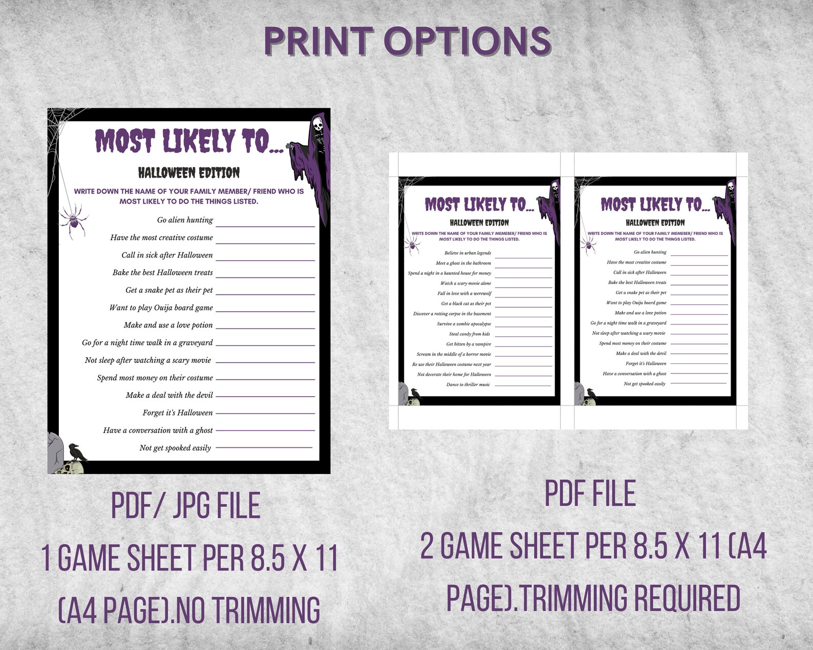 Halloween Most Likely to Game Printable for Fun Family and - Etsy