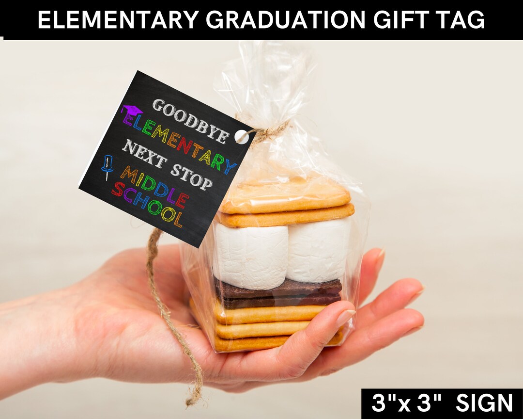 Elementary Graduation Gift Tag - Next Stop Middle School -use as Gift ...