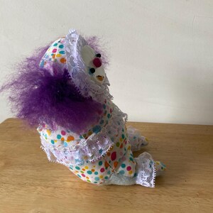 Crazy Silly Purple-haired Polka Dot Clown Doll Plush Figurine - Etsy