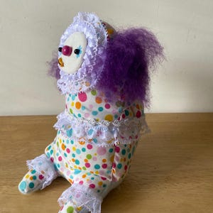 Crazy Silly Purple-haired Polka Dot Clown Doll Plush Figurine - Etsy