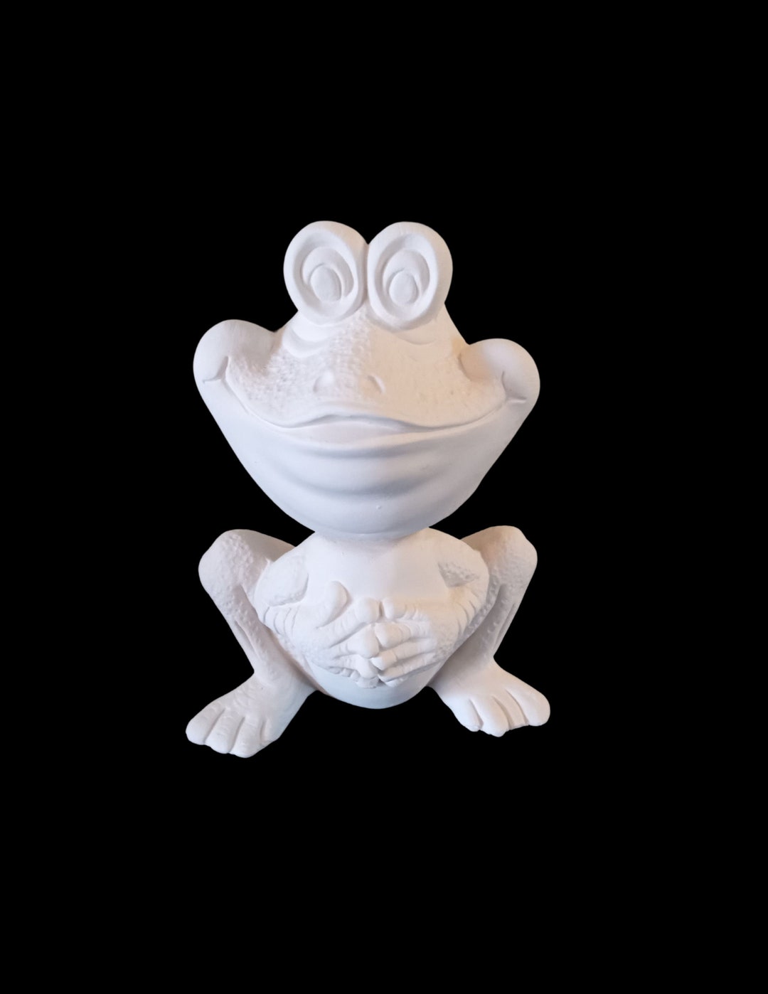 Bobblehead Frog Ready to Paint Bisque. Made in the USA - Etsy
