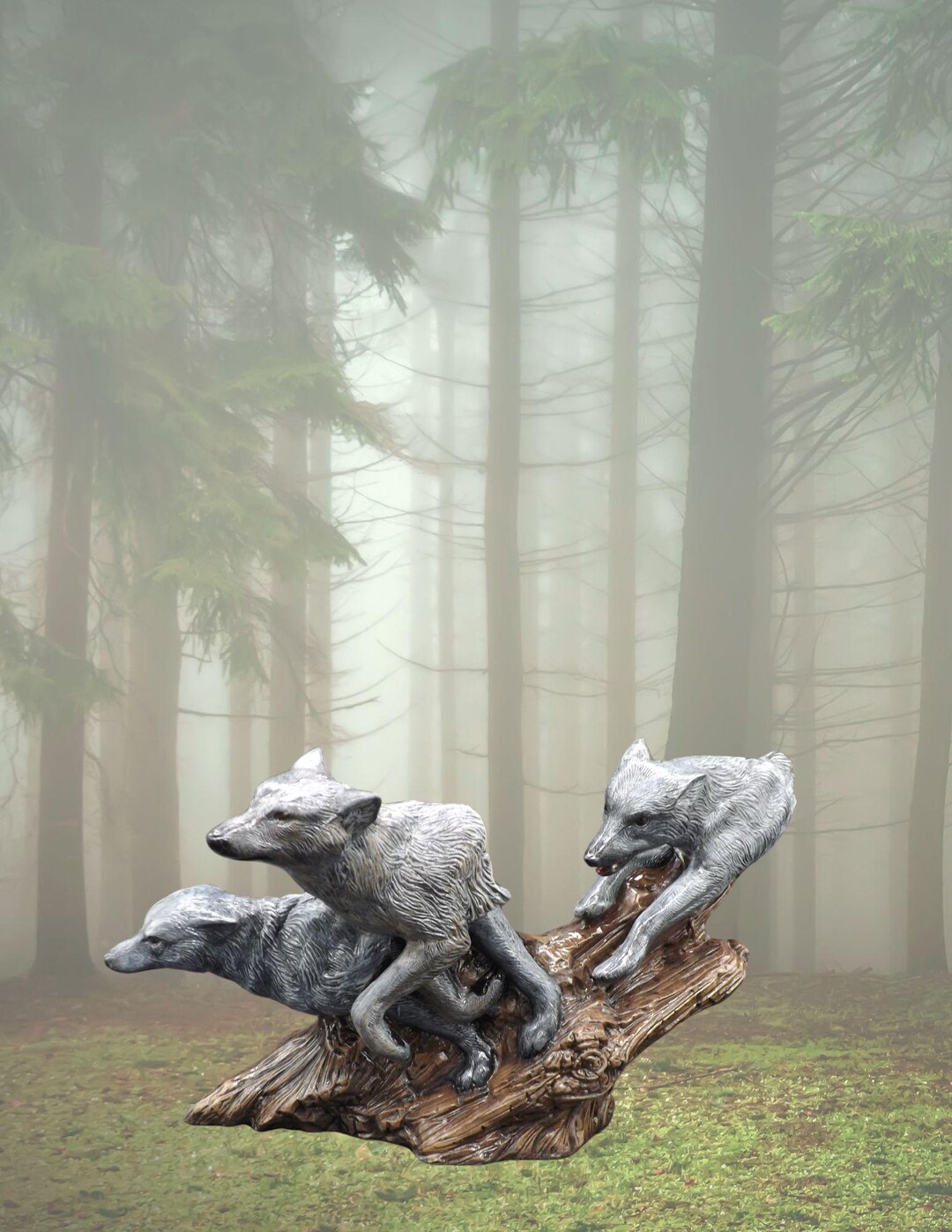 Wolf Pack Statue - Etsy