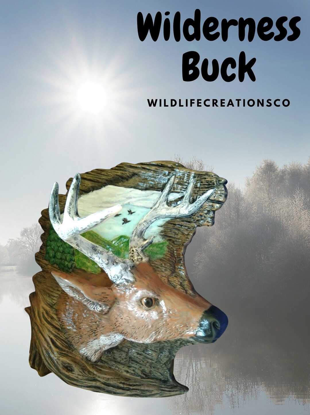 3-D Buck Figurine-ceramic Hand-painted - Etsy