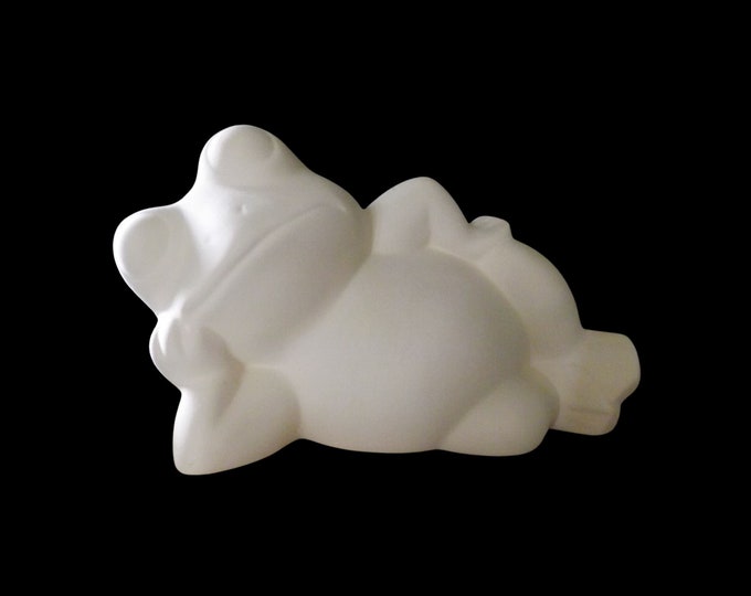 Frog Relaxing - Ready to Paint Bisque. Made in the USA - Etsy