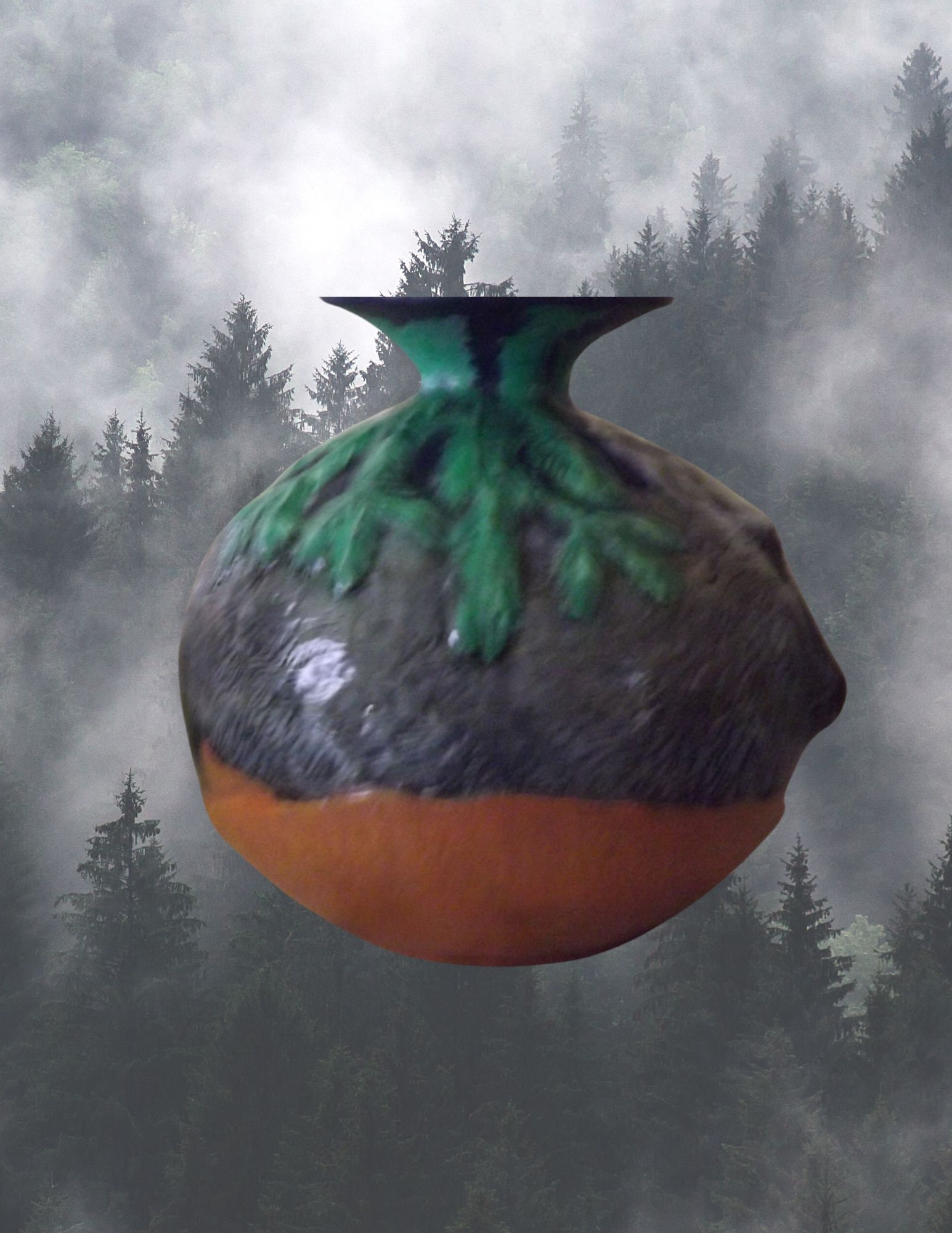 This Wolf Vase is Very Unique. It is a Hand-painted Piece We Think You ...