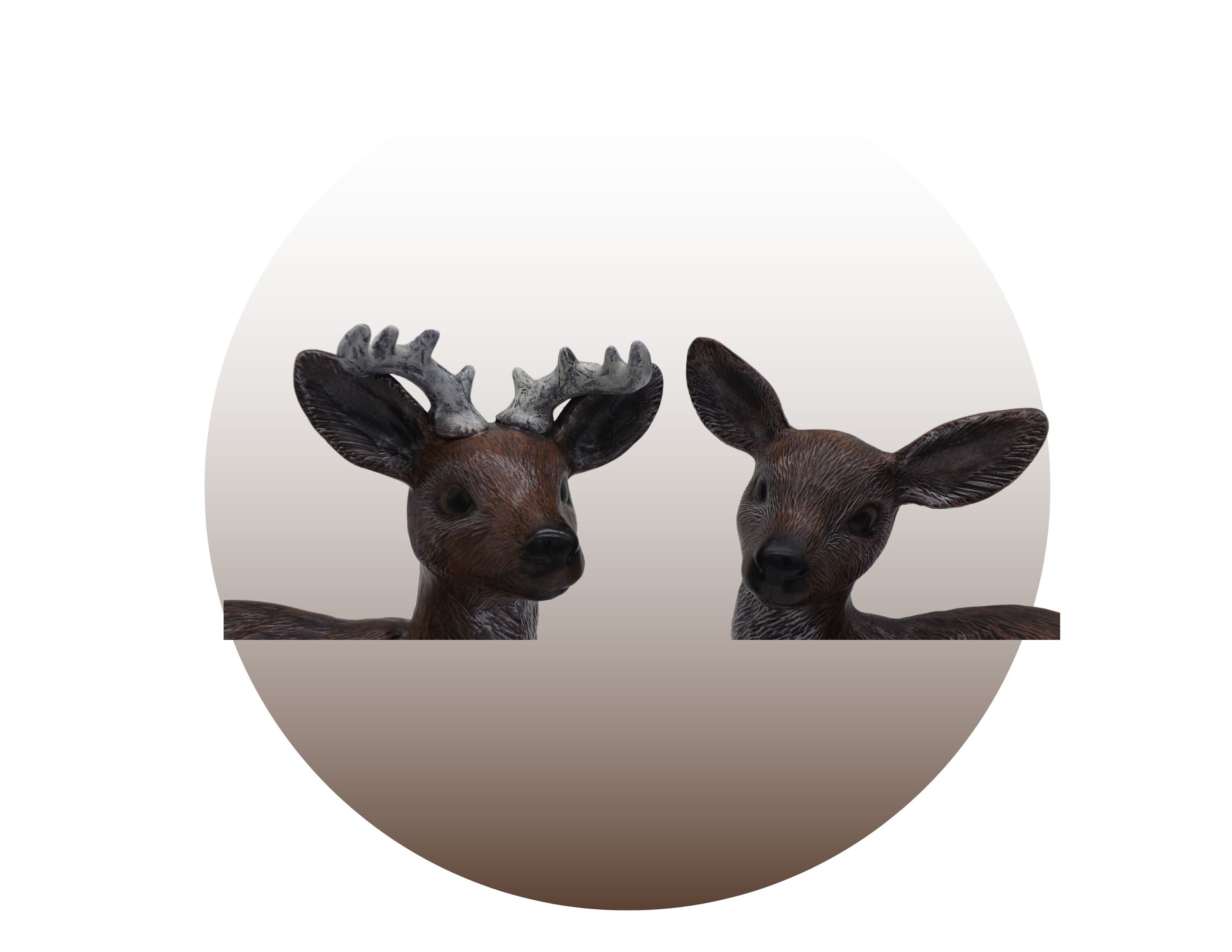 Buck and Doe Pair Ceramic Statues Look Beautiful Indoors or Outdoors ...