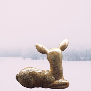 Resting Doe is a Beautiful Realistic Hand-painted Ceramic Statue. - Etsy