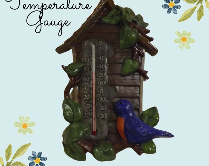 Bluebird Thermometer-handmade in the USA 12 X 6 X 1 Inches - Etsy