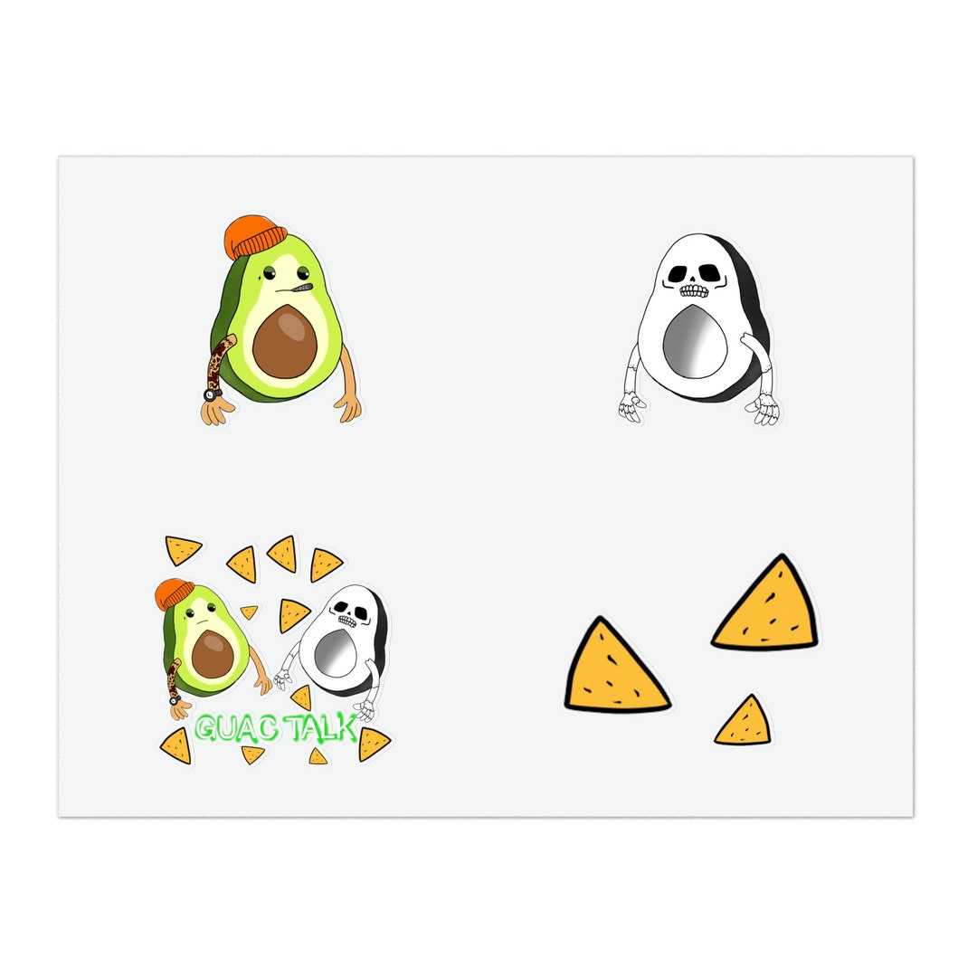 Guac Talk Official Sticker Sheets - Etsy