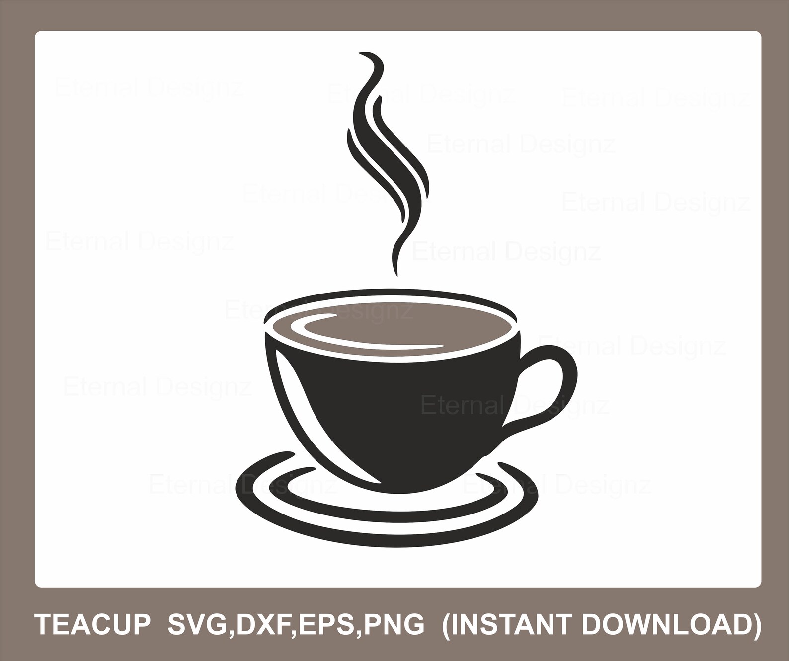 Teetasse svg, dxf, eps, png ClipArt digitaler Download Cricut ...