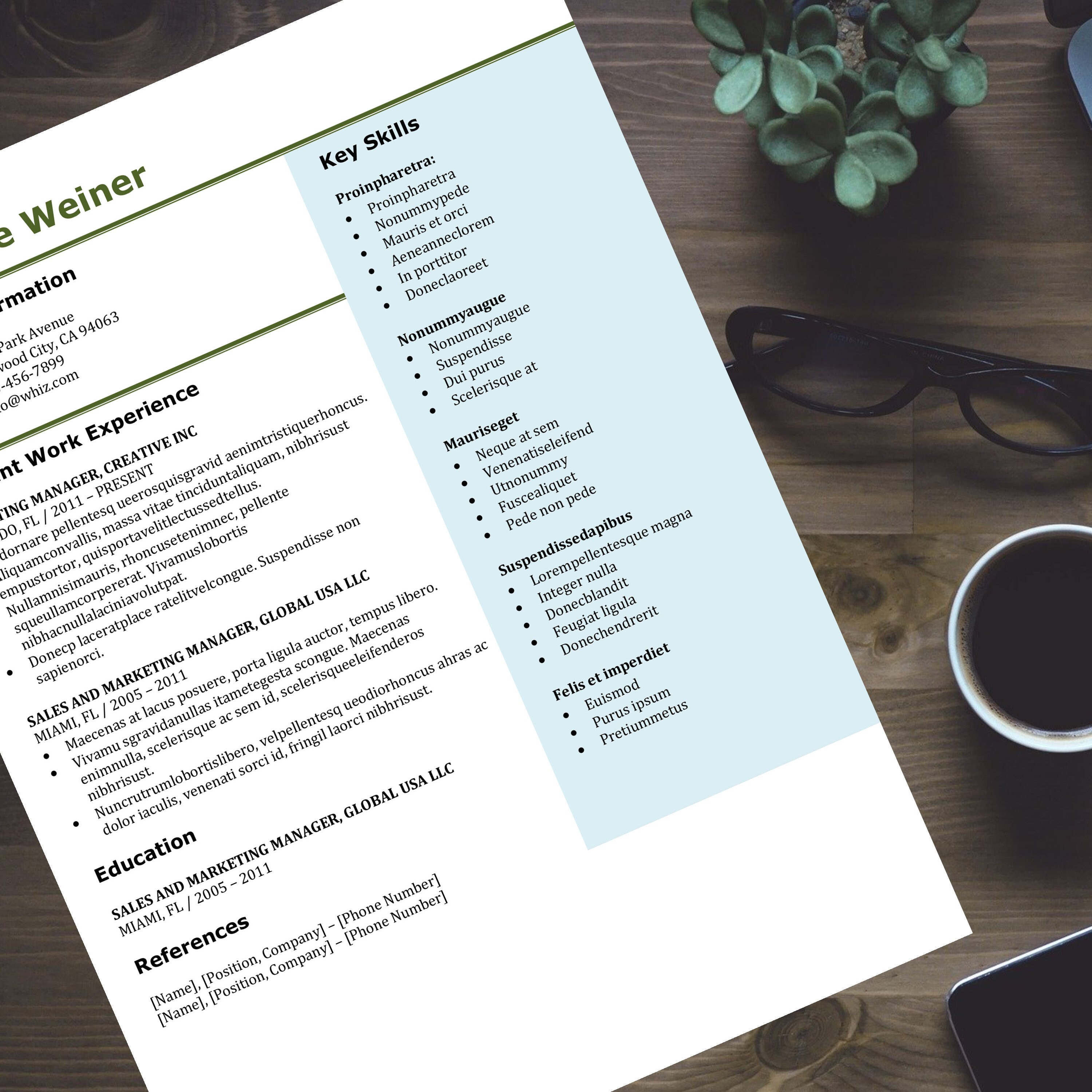 Professional Resume Template Word Cover Letter Word Modern and Creative ...