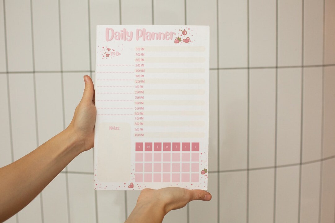 Daily Planner Digital Download Printable Strawberry - Etsy