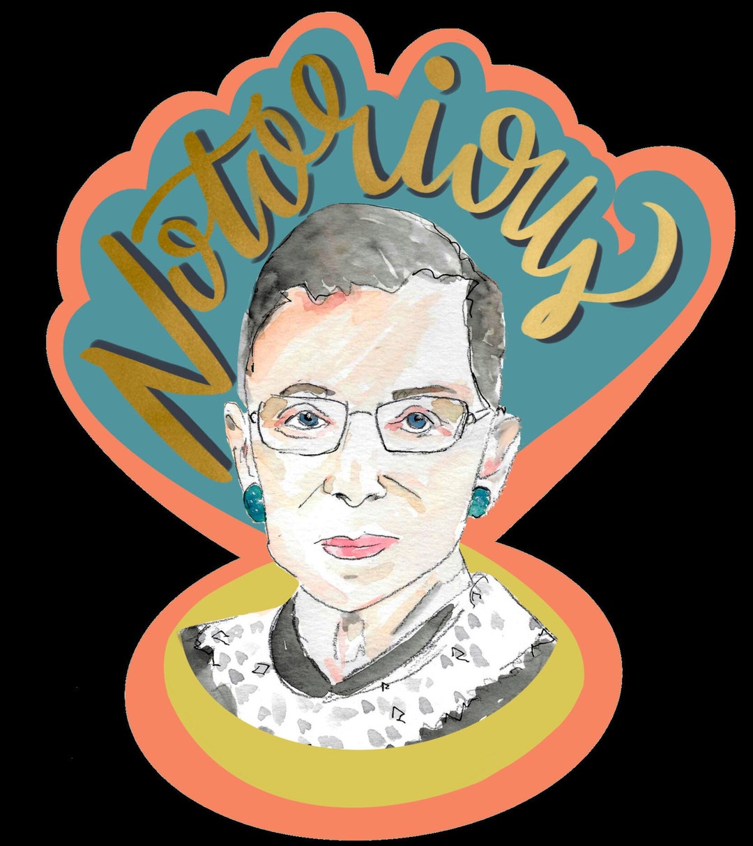 RBG Notorious Holographic Vinyl Die Cut Sticker - Etsy
