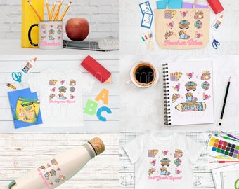 Retro School Bundle Png, Back to School Png, First Day of School Png ...