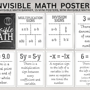 Invisible Math Posters, Math Classroom, Decor, Display, High School ...
