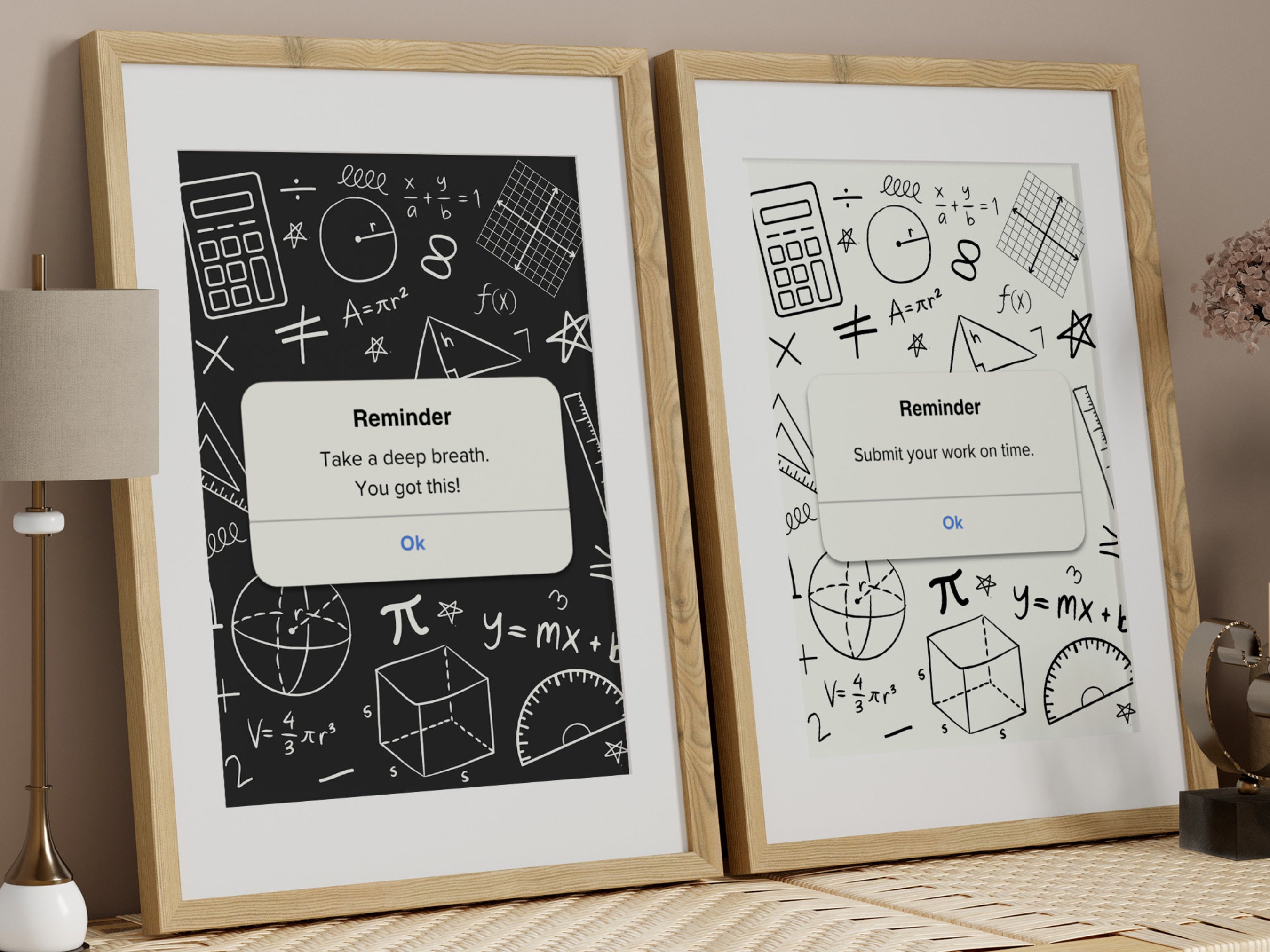 Math Reminder Posters: High School & Middle School Decor (digital ...