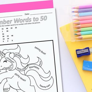 Numbers to 50 - Counting to 50, Writing Numbers to 50, Printable ...