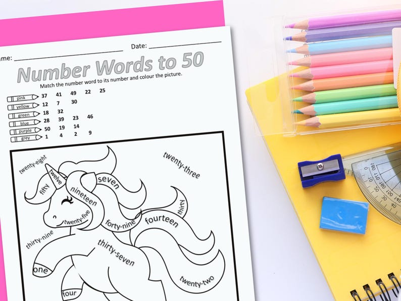 Numbers to 50 - Counting to 50, Writing Numbers to 50, Printable ...