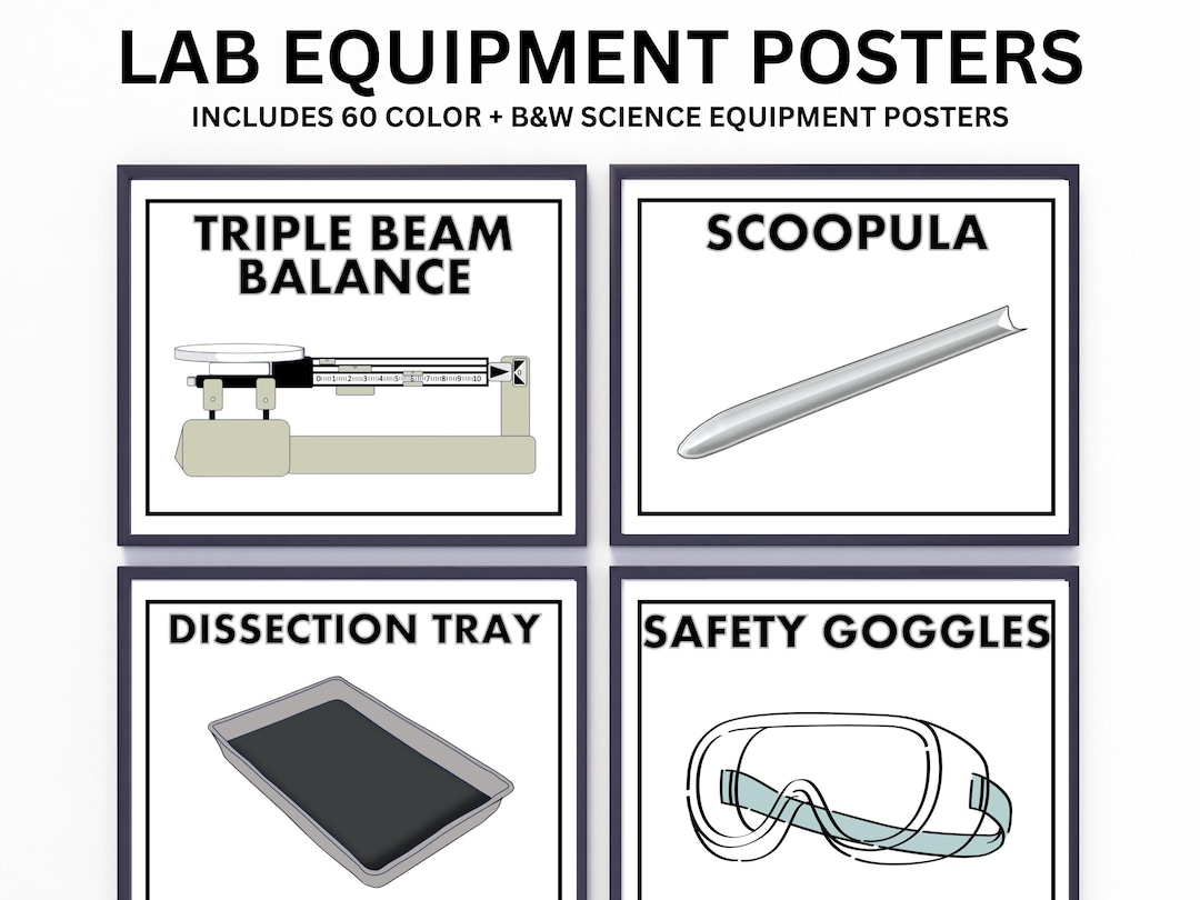 Lab Equipment Posters, Science Classroom, Decor, Safety - Etsy