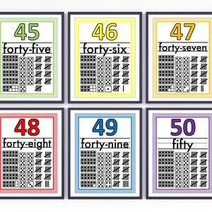 Numbers to 50 Posters - Counting to 50, Writing Numbers to 50, Math ...