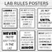 Science Lab Safety Rules Posters: Classroom Decor (PDF) - Etsy