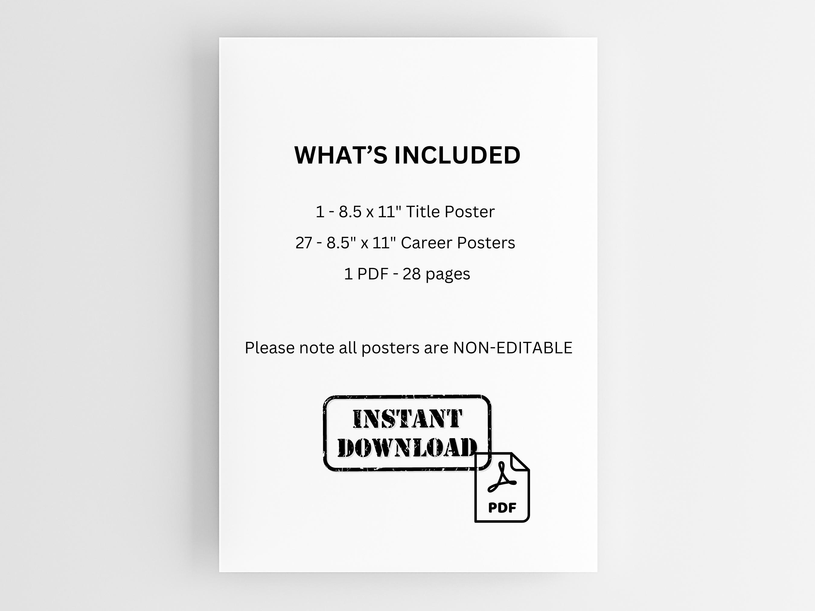 Math Careers Posters, Math Classroom, Decor, High School, Middle School ...