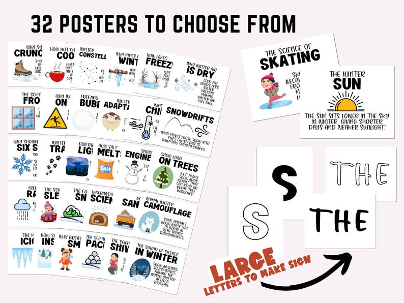 The Science of Winter Bulletin Board Posters | Winter Science ...