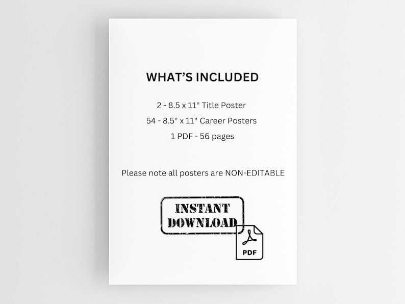 Math Careers Posters: Classroom Decor, High School, Middle School (PDF ...