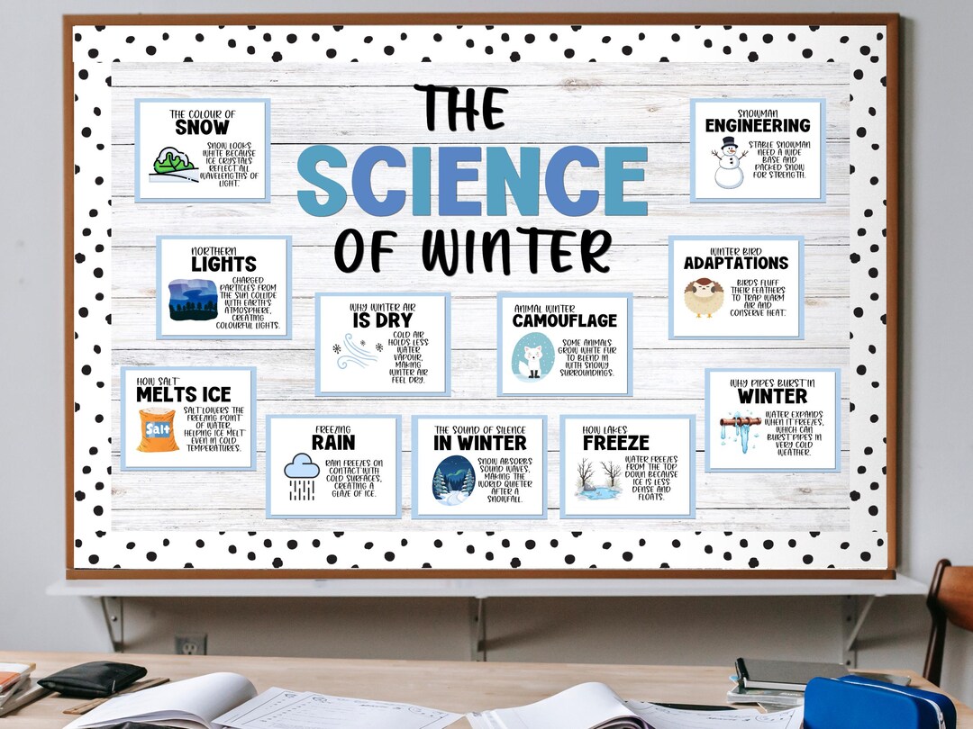 The Science of Winter Bulletin Board Posters | Winter Science ...
