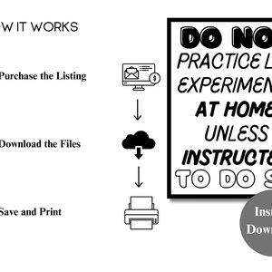 Lab Rules Science Safety Posters, Science Classroom, Decor, Display ...