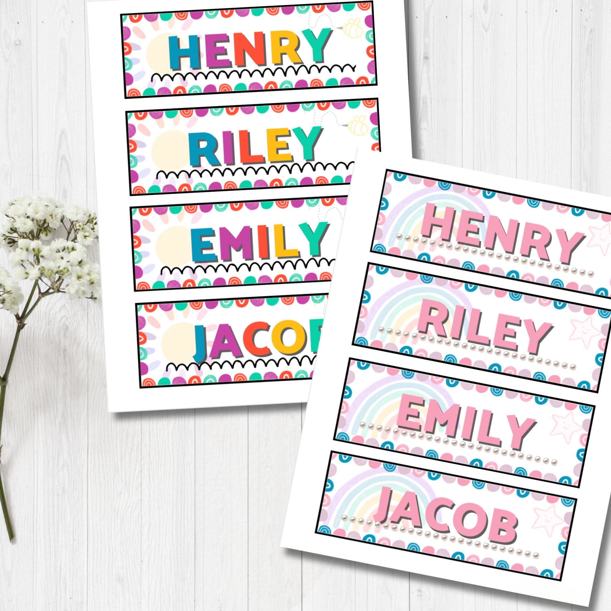 Editable Student Desk Name Tags: Boho Classroom Decor (digital Download ...