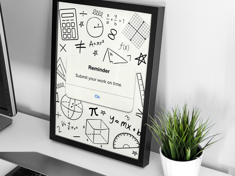 Math Reminder Posters: High School & Middle School Decor (digital ...