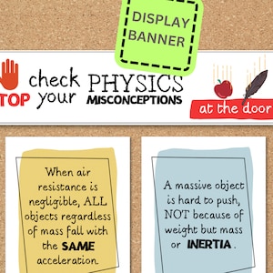 Physics Misconceptions Posters, Physics Classroom Decor, Wall Art ...