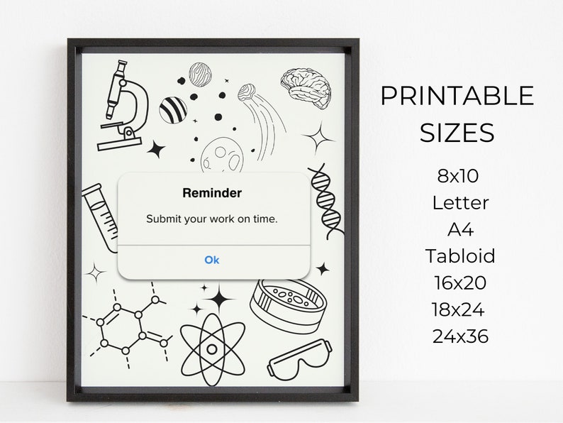 Science Reminder Posters Classroom Decor for High School and Middle ...