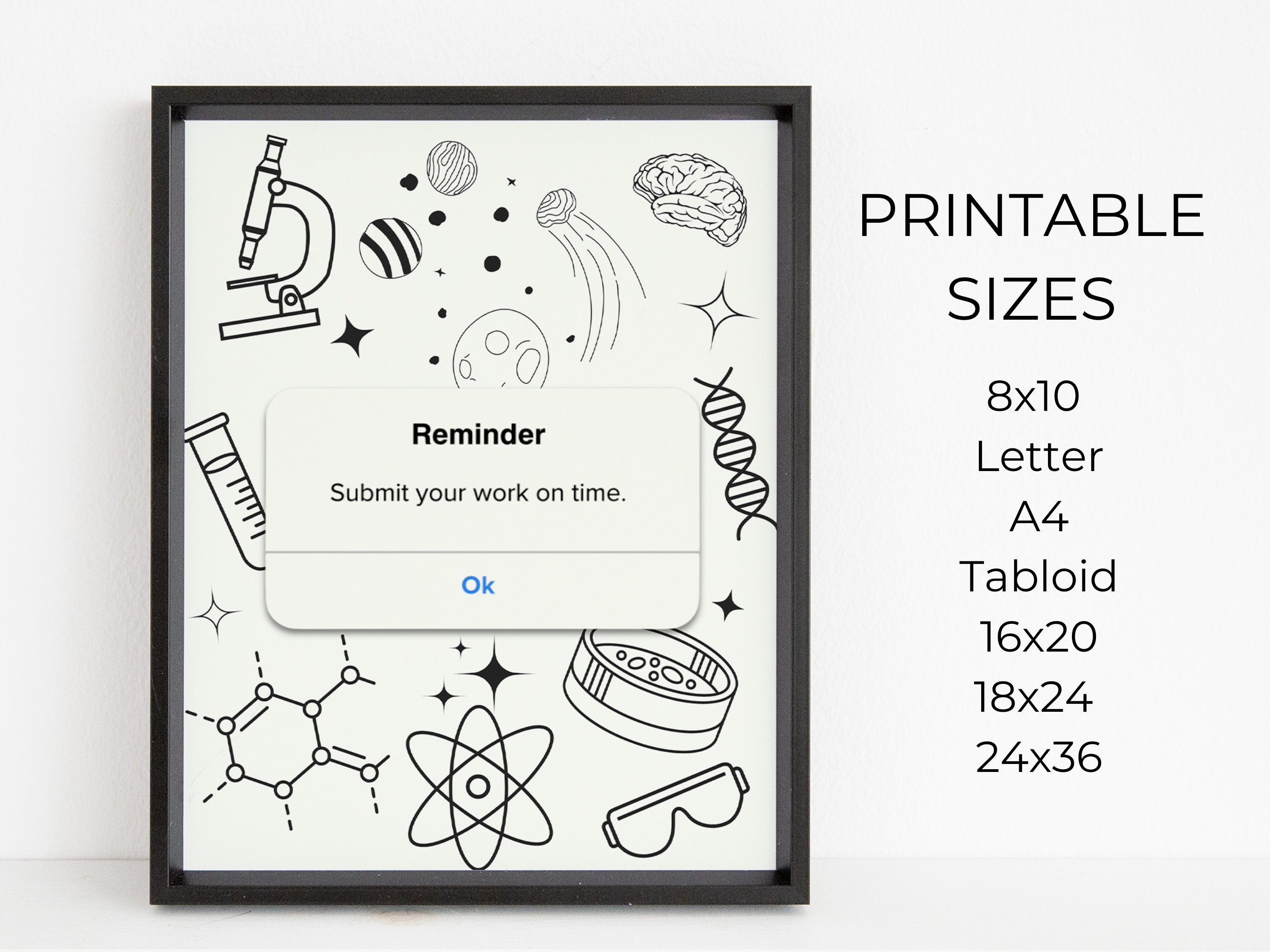 Science Reminder Posters Classroom Decor for High School and Middle ...