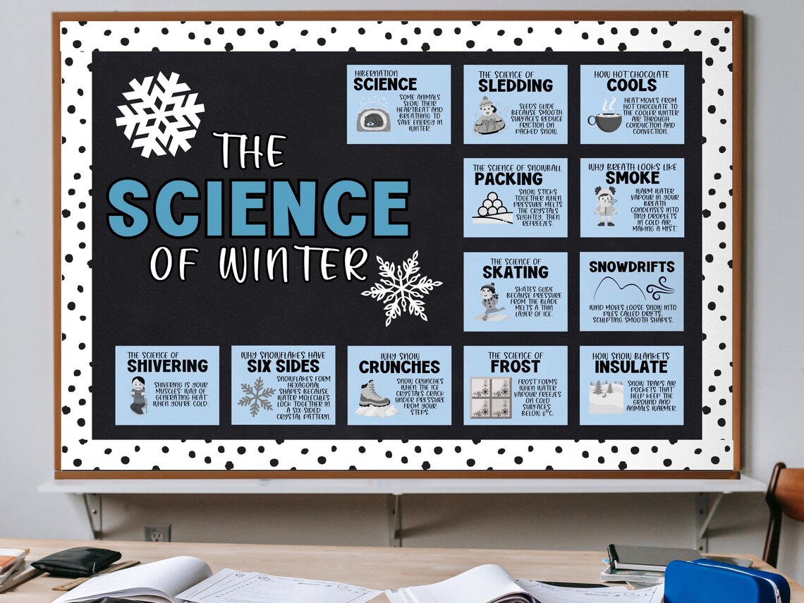 The Science of Winter Bulletin Board Posters | Winter Science ...
